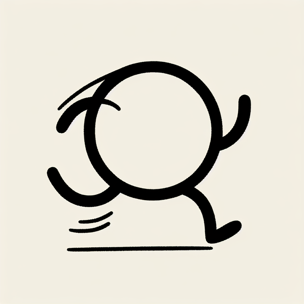 Circle With Running Coloring Page