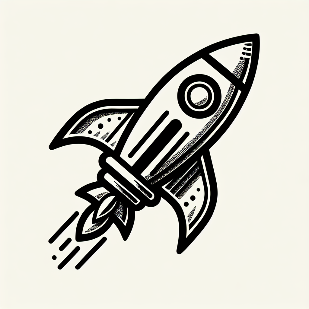Cross With Rocketship Coloring Page