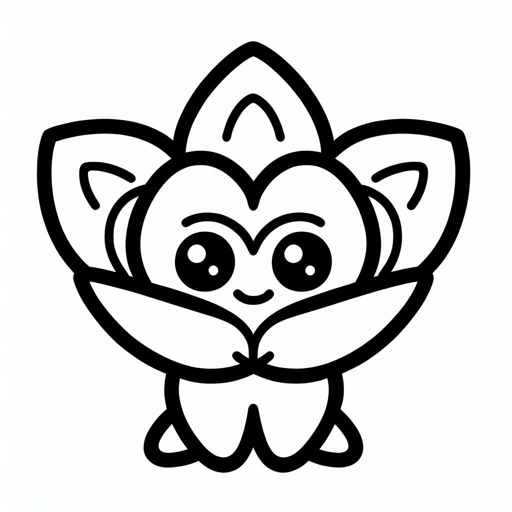 Morphle With Simple Flower Coloring Page