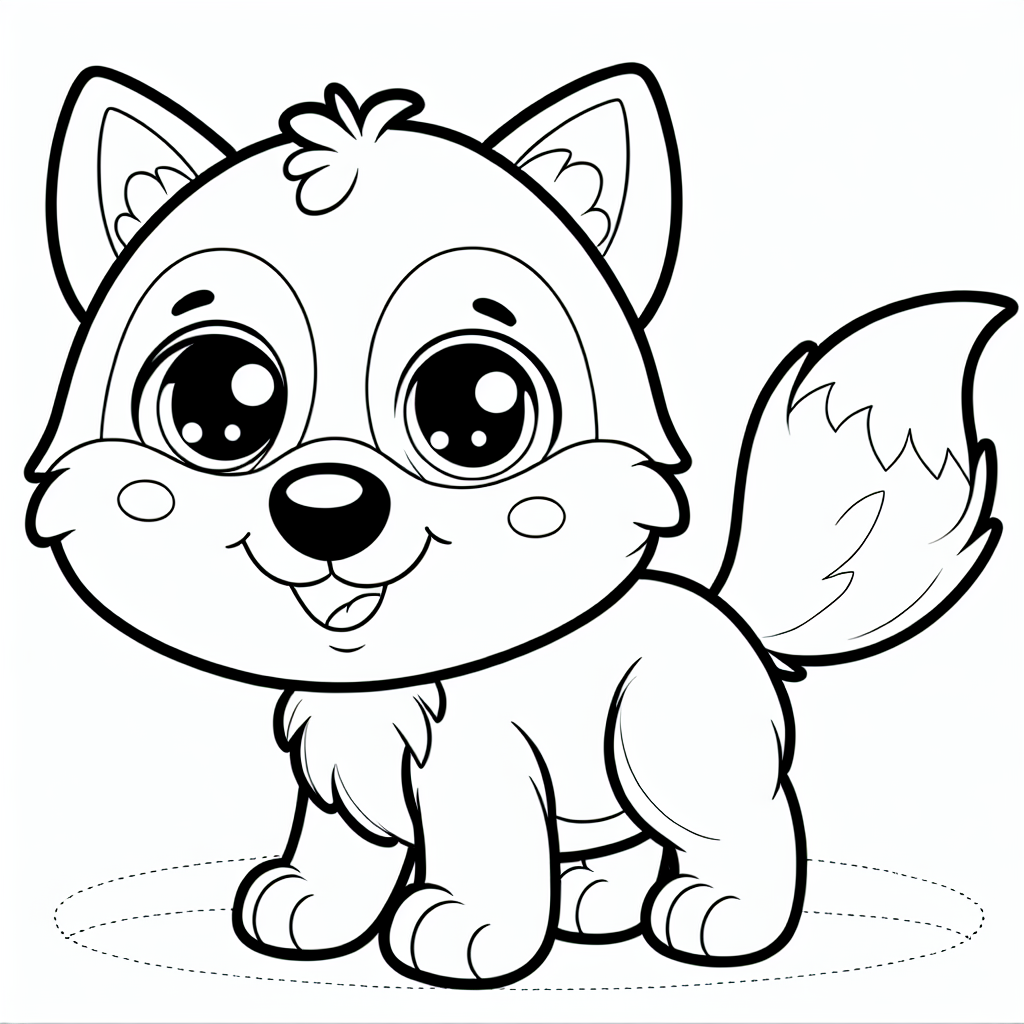 Morphle With Wolf Coloring Page