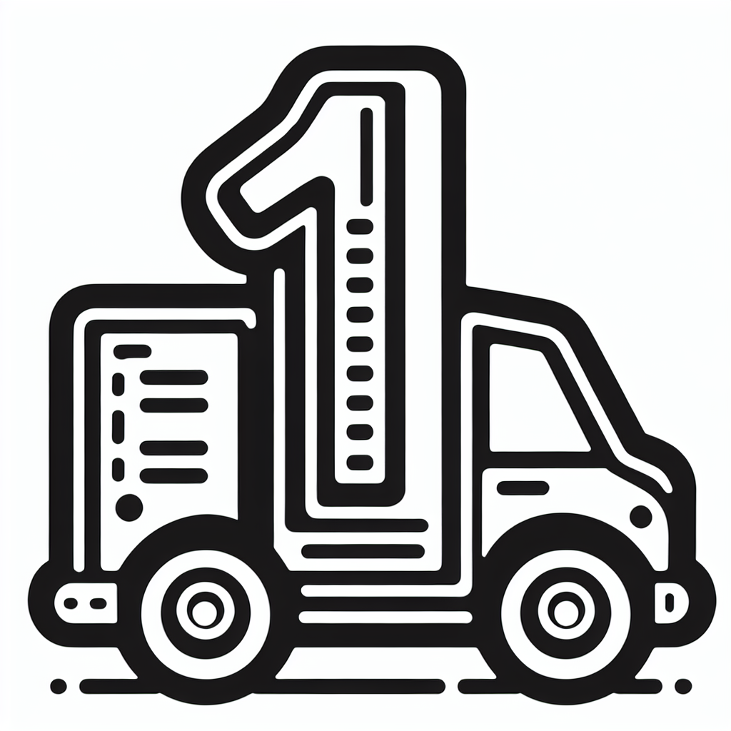 Number 1 With Van Coloring Page