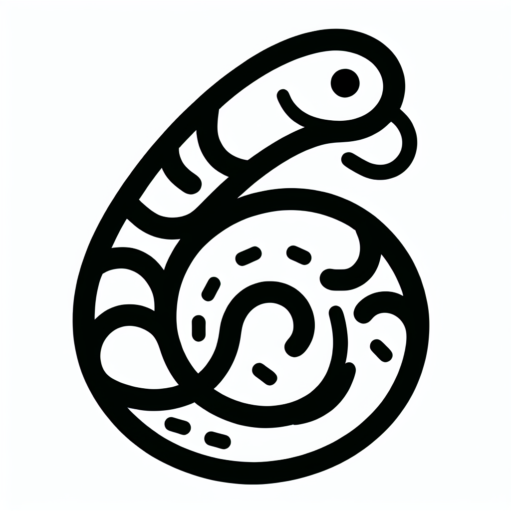 Number 6 With Snake Coloring Page | Free Printable