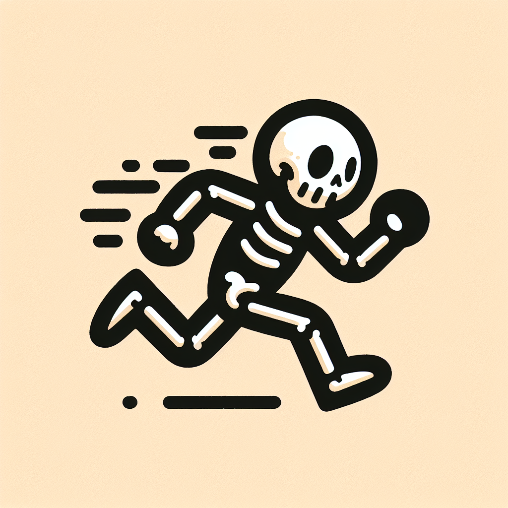 Skeleton With The Flash Coloring Page
