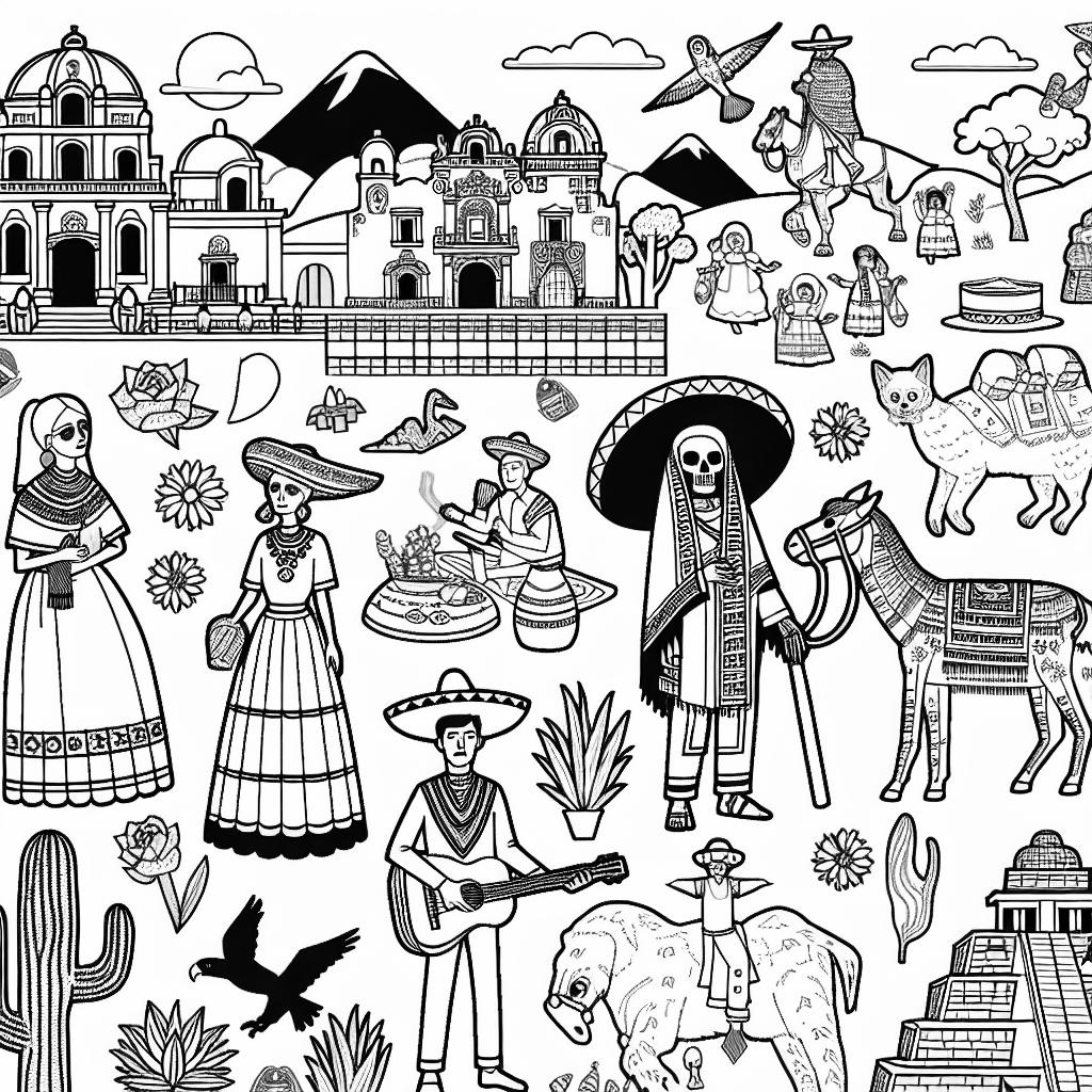 Mexican Coloring Page