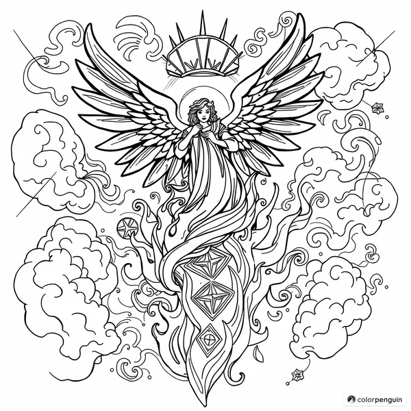 Beautiful Angel Coloring Pages