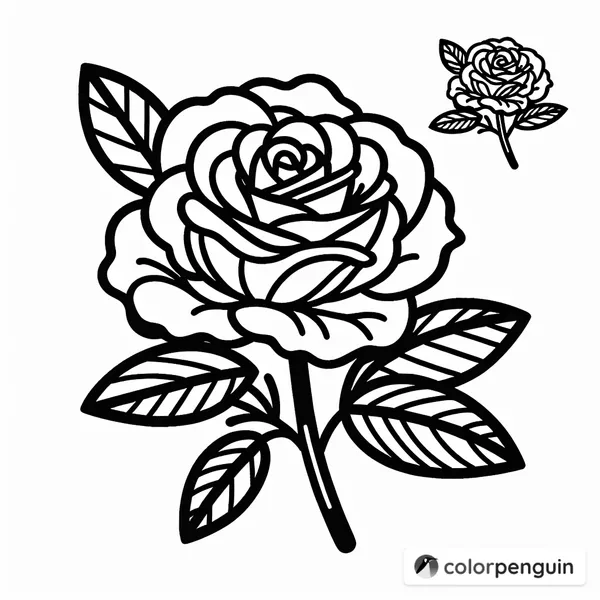 Rose Coloring Template 30 Flower Coloring Pages