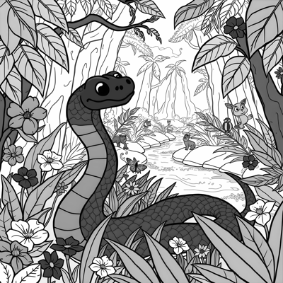 Red Naga Coloring Page