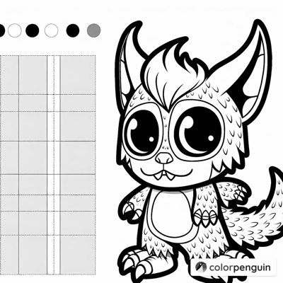 Chibi Chupacabra Coloring Page