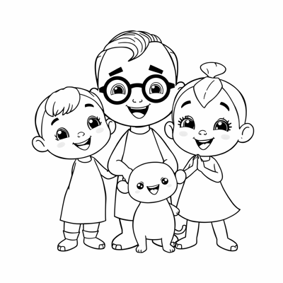 Upin Ipin And Friends Coloring Page