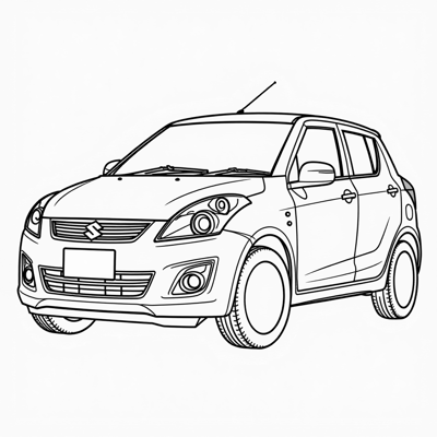 Suzuki Car Coloring Page