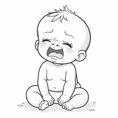 Duck Crying Coloring Page