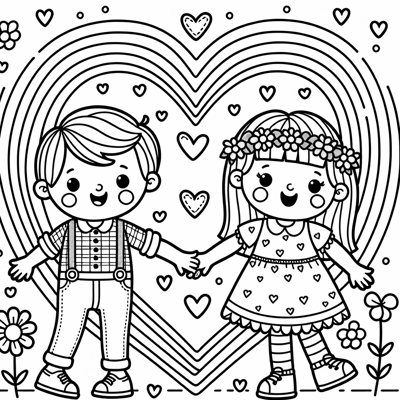 Arya Haritha With A Picture Of A Heart Around It Coloring Page