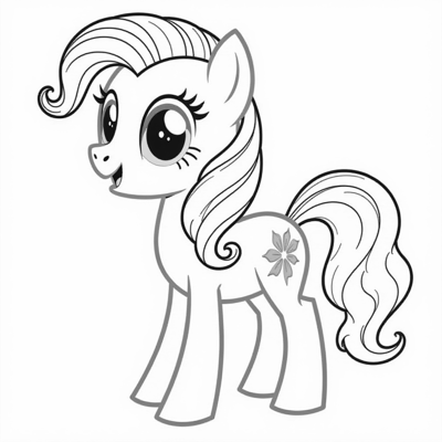 Cartoon Pony Coloring Page