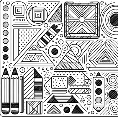 Create A 4x6 Inch Drawing Using The Following... Coloring Page