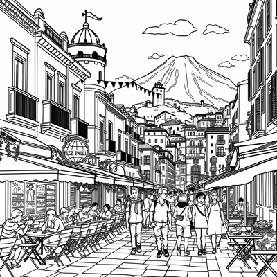 Naples Coloring Page