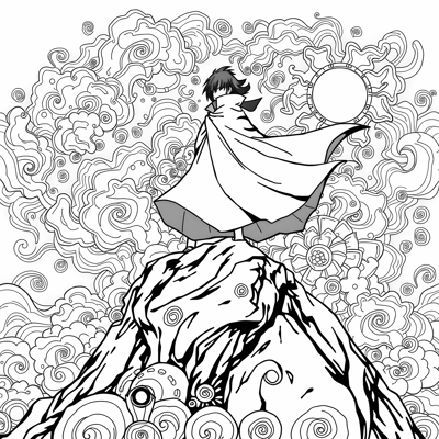 Uchiha Madara Coloring Page