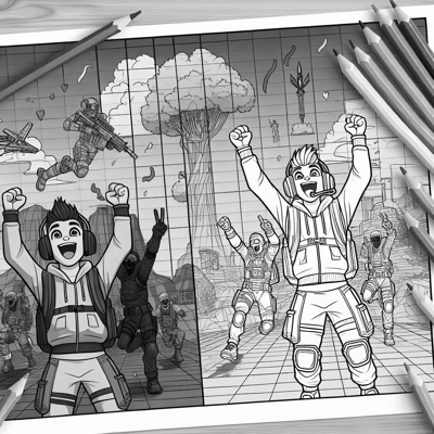 Fortnight Victory Royal Coloring Page