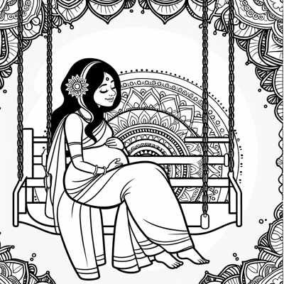 Create A Simple Black And White Outline Coloring... Coloring Page