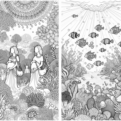 Create A Simple Black And White Outline Coloring... Coloring Page