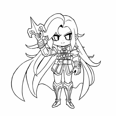 Alucard Mobile Legend Coloring Page