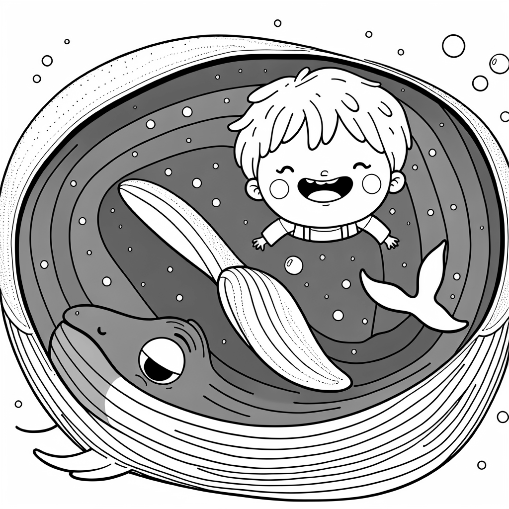 Jonah And The Whale Coloring Page | Free Printable