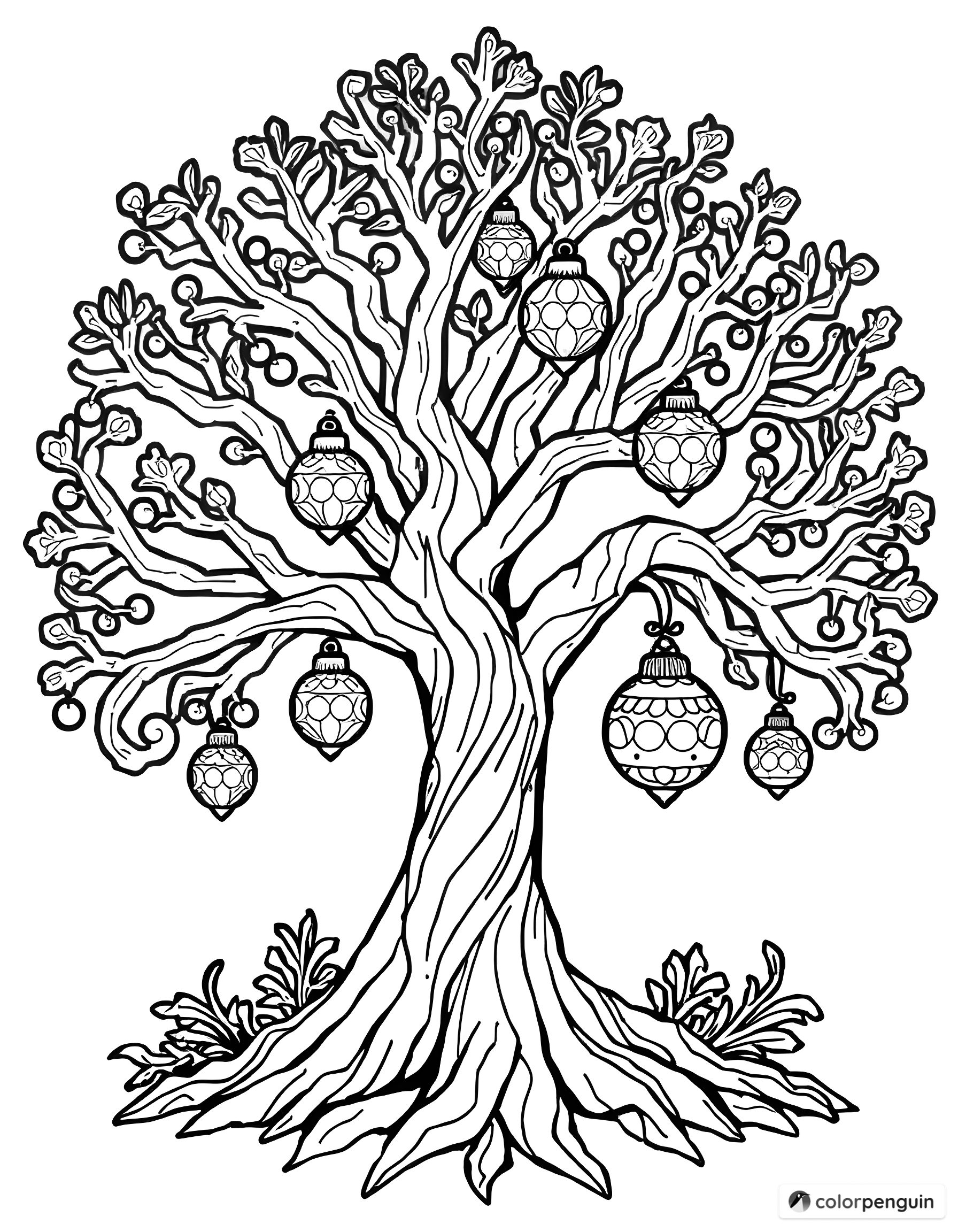 Tree Of Lost Ornaments Coloring Page