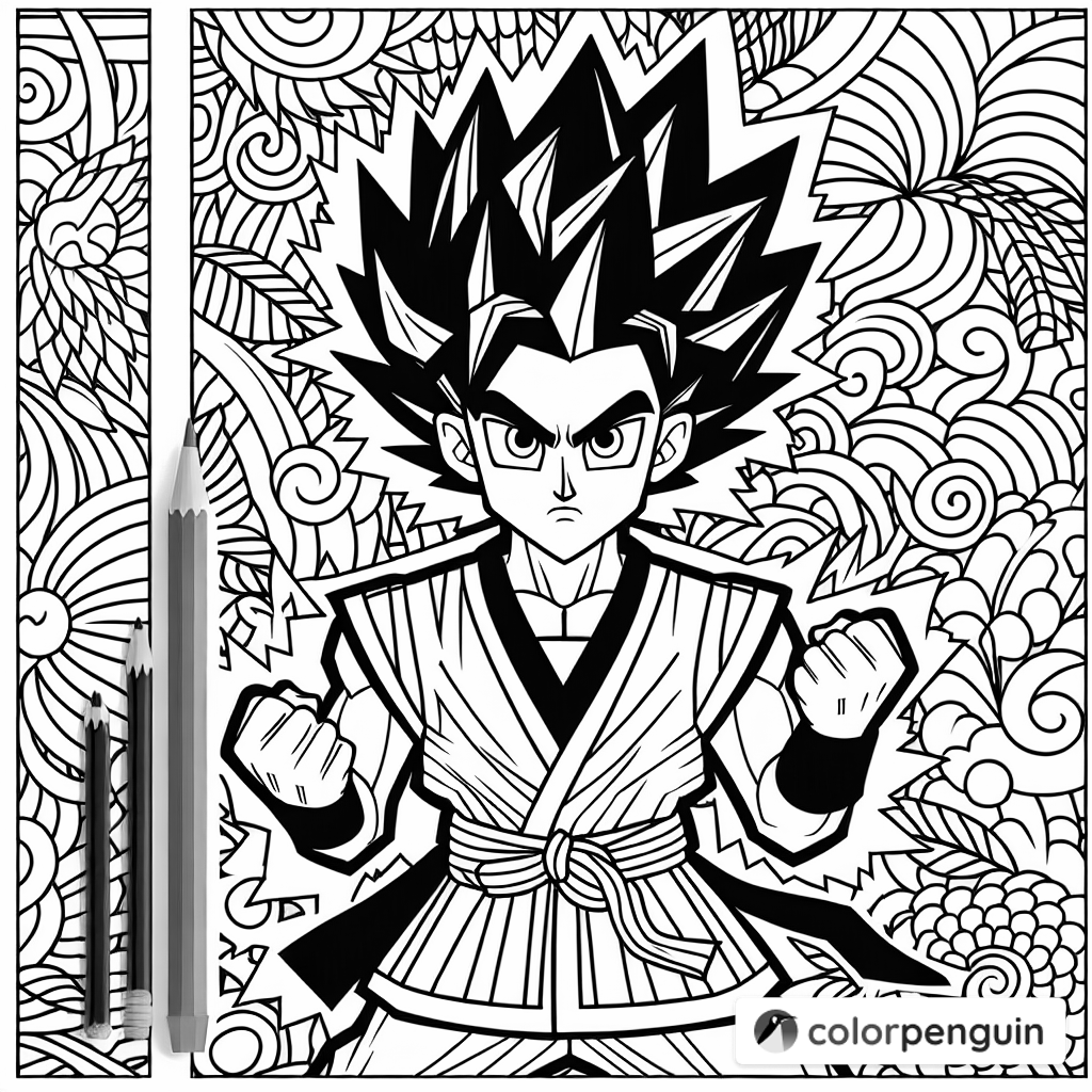 Goku From Dragon Ball Super Coloring Page