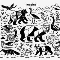Animals With Canada Coloring Page