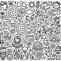 Full Page With Simple Coloring Page