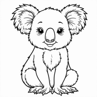 A Koala Coloring Page