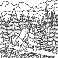 Lego Princess Coloring Page