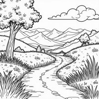 Scenic Images Coloring Page