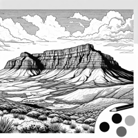 Table Mountain Coloring Page