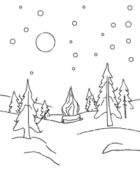 Winter Solstice Coloring Page