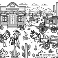 Red Dead Redemption Adventure Coloring Page | Free Printable