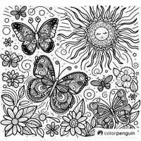 Summer Of The Mariposas Coloring Page