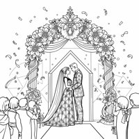 Royal Wedding Coloring Page