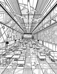 Airport Passenger Terminal Coloring Page