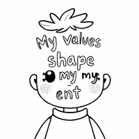 My Values Shape My Identity Coloring Page