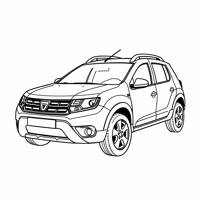Dacia Sandero Coloring Page
