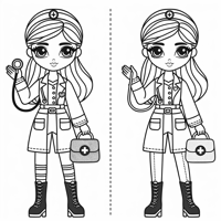 Barbie Doctor Coloring Page