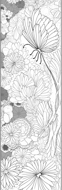 The Image Features A Butterfly With A Long Tail... Coloring Page