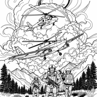 Crazy Special Forces Military Recovery Team... Coloring Page