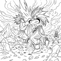 Dragon Ball Z Super Saiyan Coloring Page