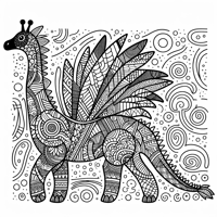 Dinosaurs That Look Like Giraffes Coloring Page
