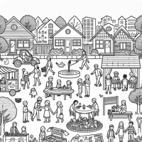 Belonging In A Community Coloring Page