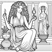 Hestia Coloring Page