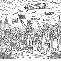 History About World War Two Coloring Page