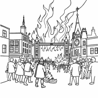 Great Fire Of London Coloring Page