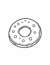 Bagel Coloring Page